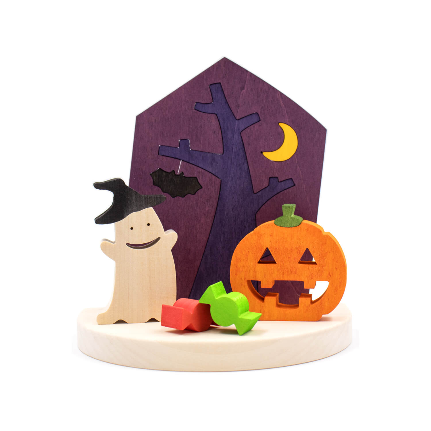 彩り歳時記 10月 ハロウィン 歳時記 木製 置物 卓上 オーナメント 飾り｜木の雑貨とギフト-Mokutopia（モクトピア）公式